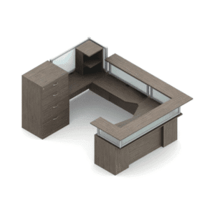 Zira Reception Desk Extended| ROSI Office Systems, Inc