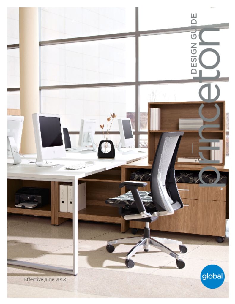 L-Shaped Princeton Typical with Overhead Storage, Wardrobe and Credenza