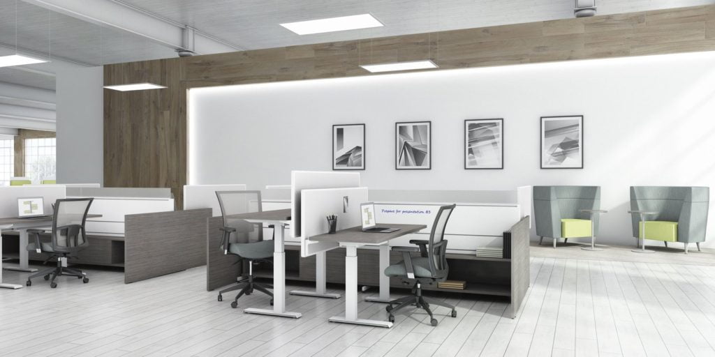 Workstations with Metal Wall Panels | ROSI Office Systems