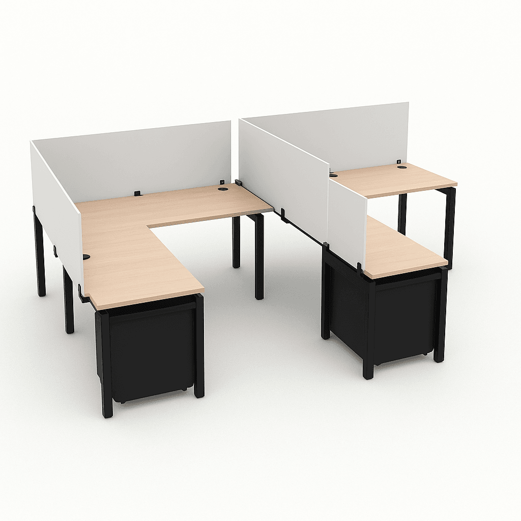 Blade Office Benching Workstation – B2460SBL2442-2 (2-Person)